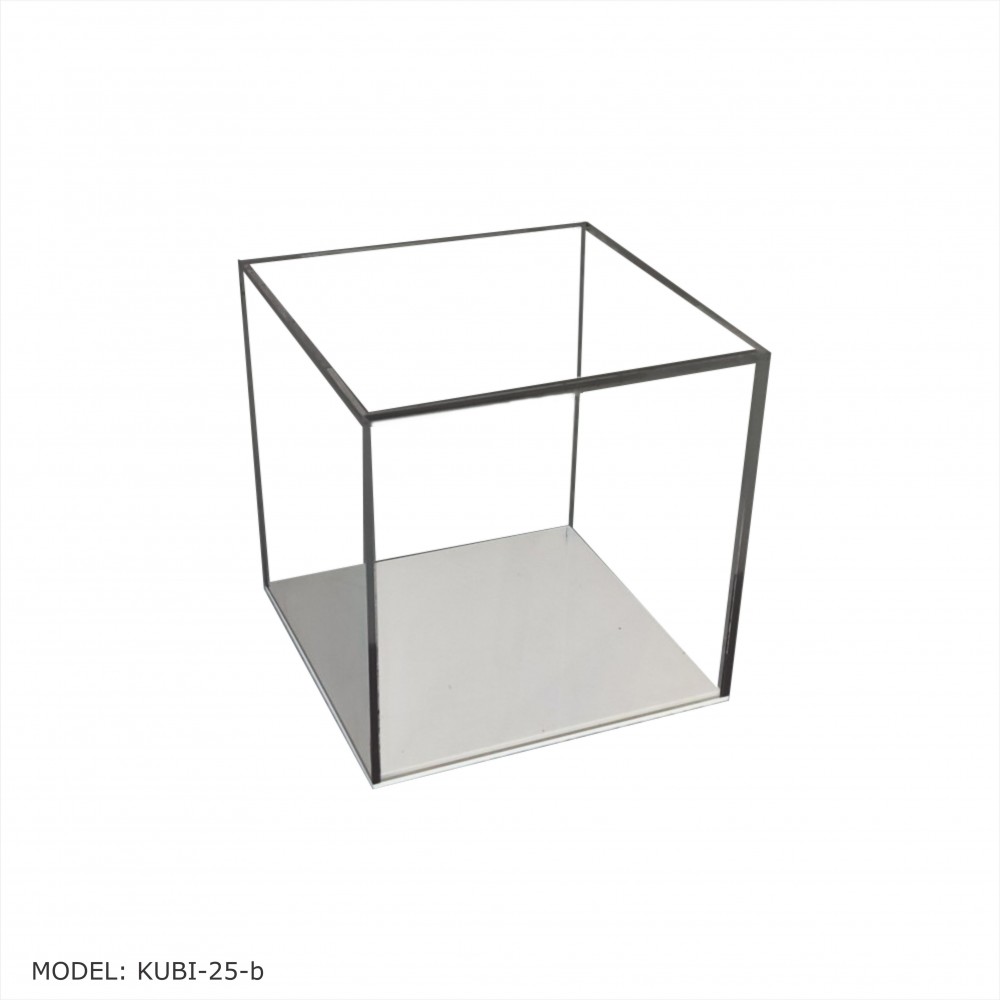 Kubik gablotka pokrywa z plexi na model 25x25x25 biały - Artcop