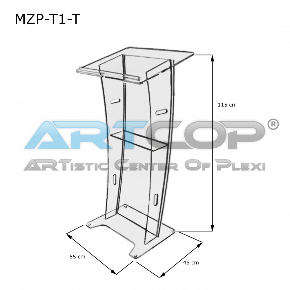 Lectern rostrum acrylic stage platform - Artcop