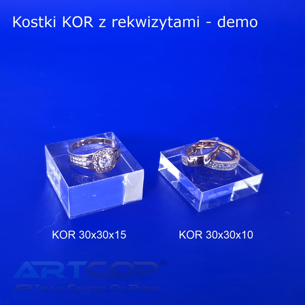 Kor-50×50×10 – plexiglass cube - Strona sharp edges - Artcop